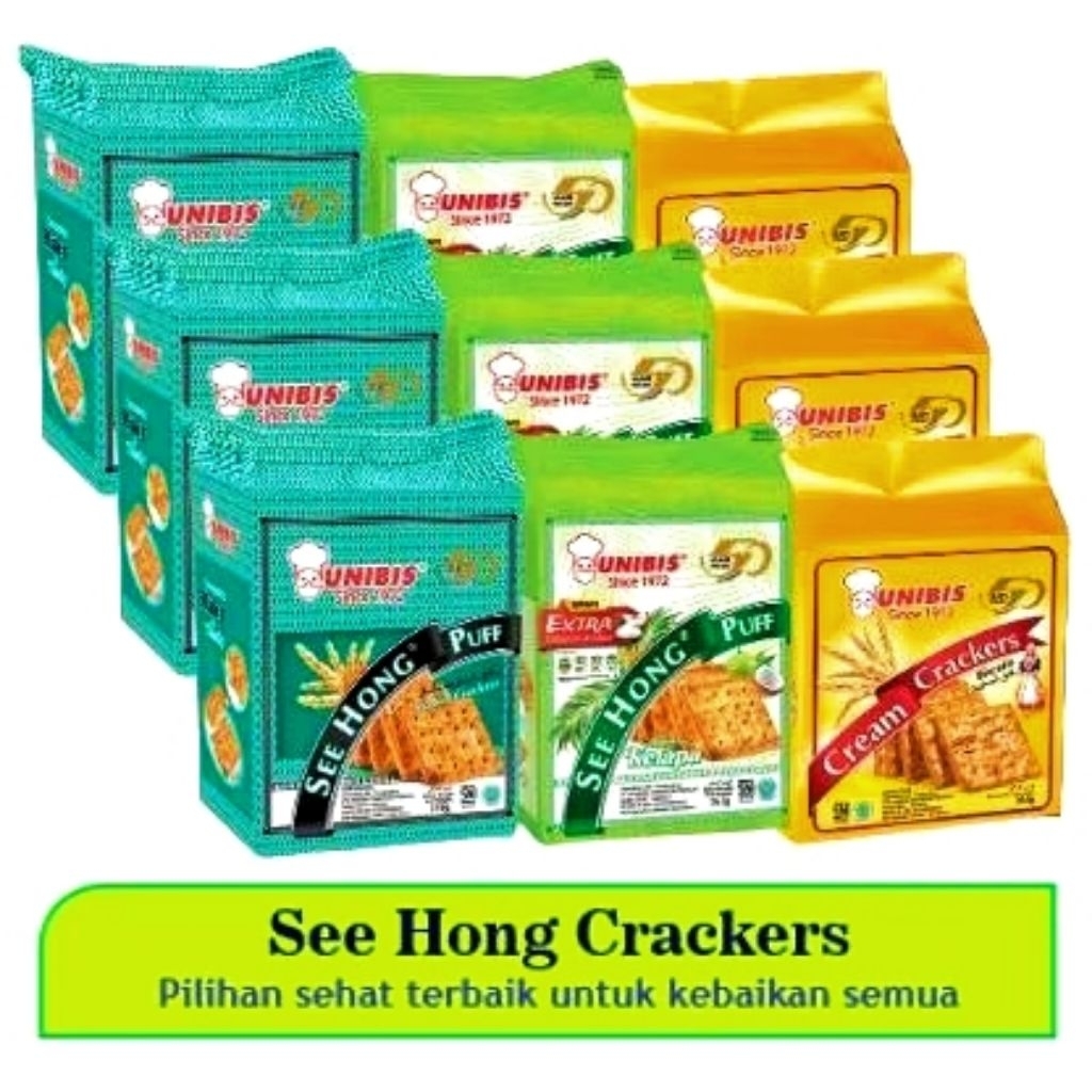 Jual UNIBIS see Hong puff cream Cracker / Original / Kelapa 248 gram ...
