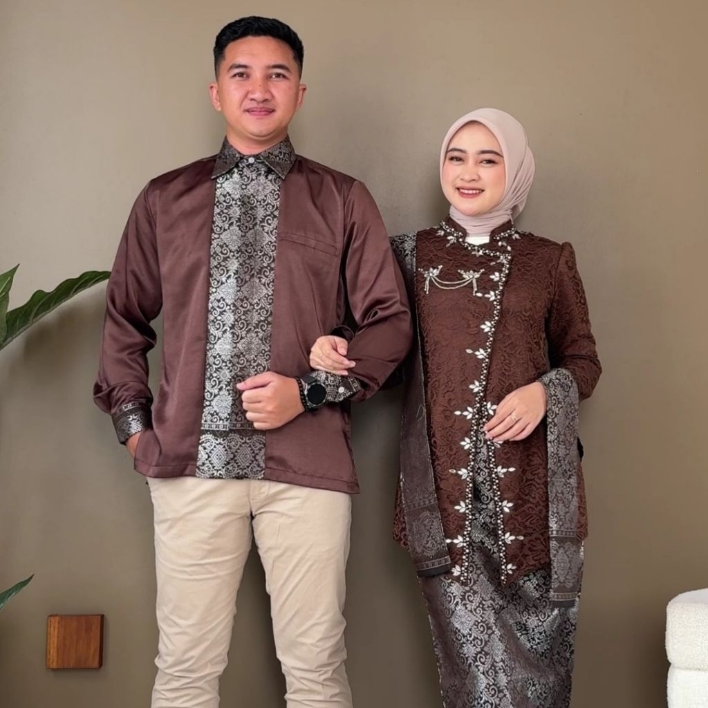 Jual Viona Batik - Kebaya Couple Termurah Kebaya Janggan Pasangan Couple Mahogany Wisuda ...