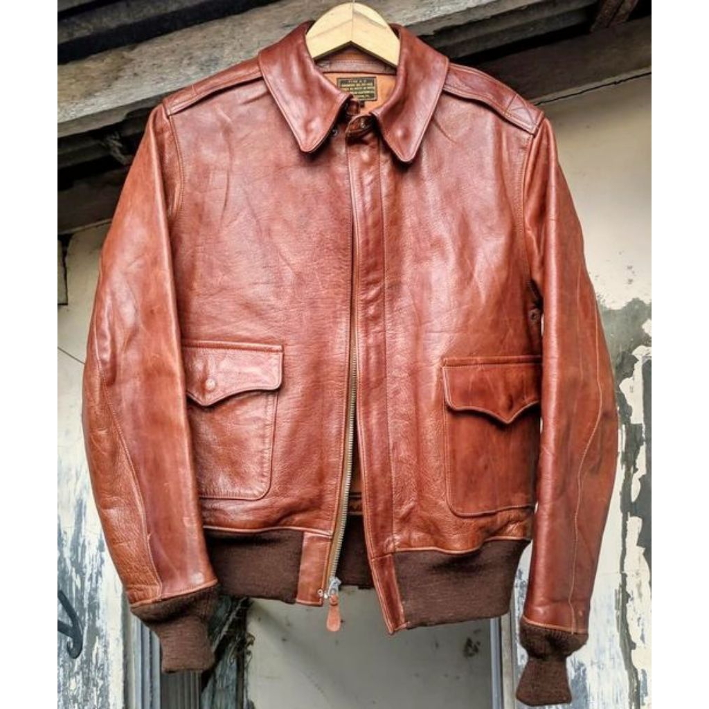 Jual Vtg Buzz Ricksons A2 USAAF Horsehide Military Flight Jacket X ...