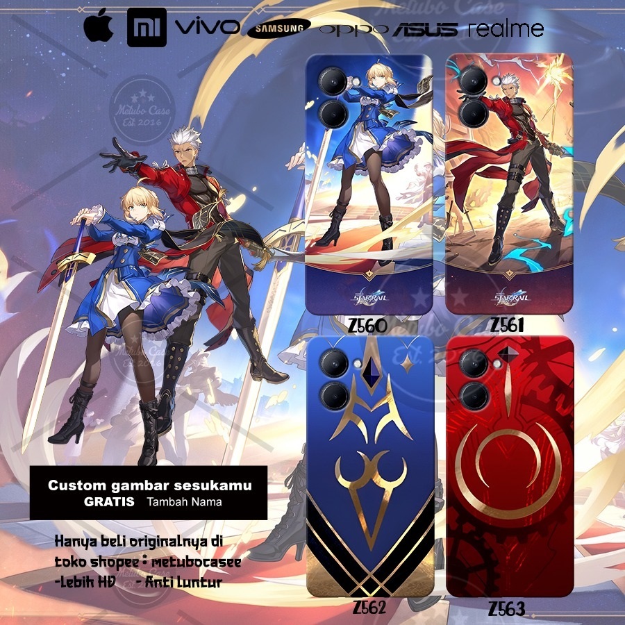 Jual Case casing Saber Archer Honkai Star Rail ( semua tipe hp ) Reno ...