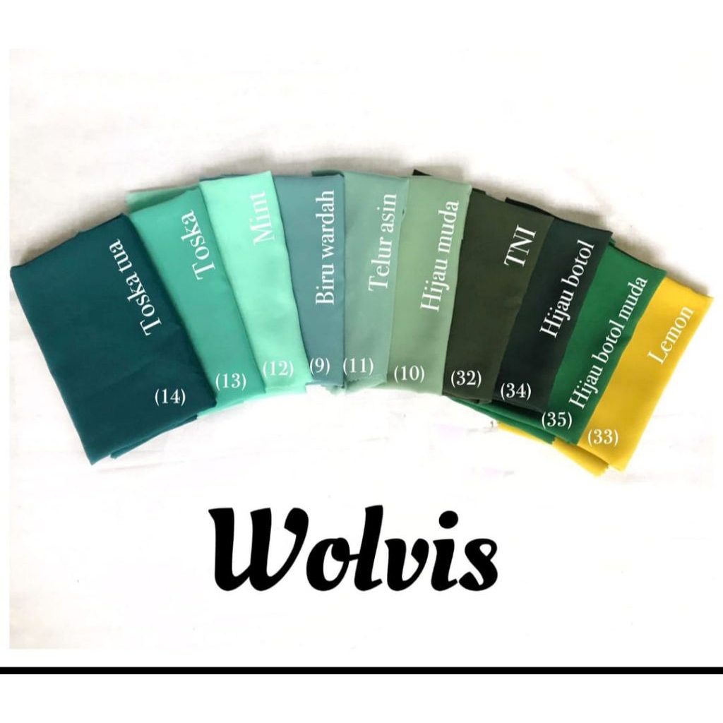 Jual kain wolfis harga 5meter premium kain wolpeach grade a warna ...