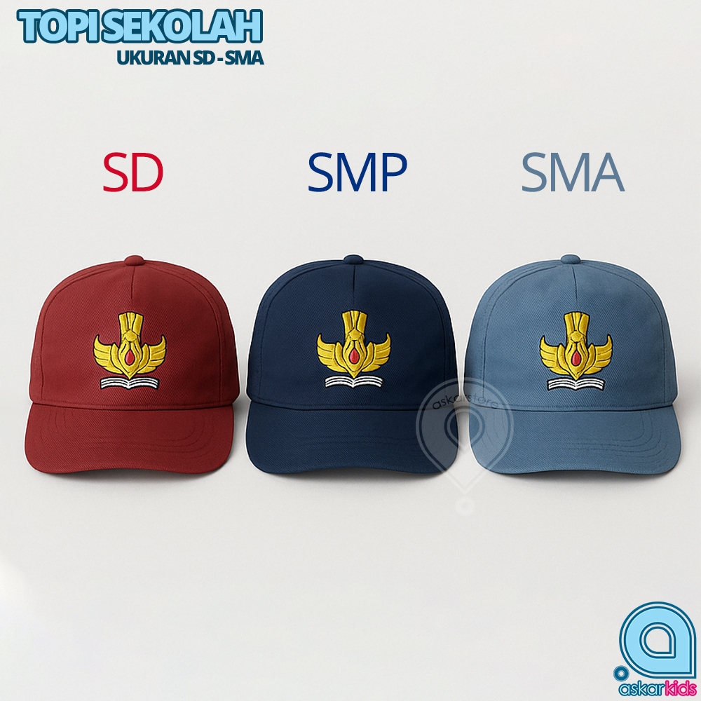 Jual TOPI SEKOLAH SD SMP SMA PRAMUKA | Topi Bordir Logo Tutwuri Lengkap ...