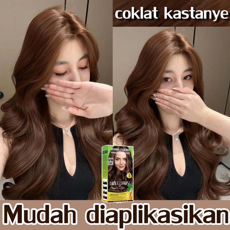 Jual 【Memantulkan cahaya】Pewarna rambut cokelatkastanye,Meningkatkan ...
