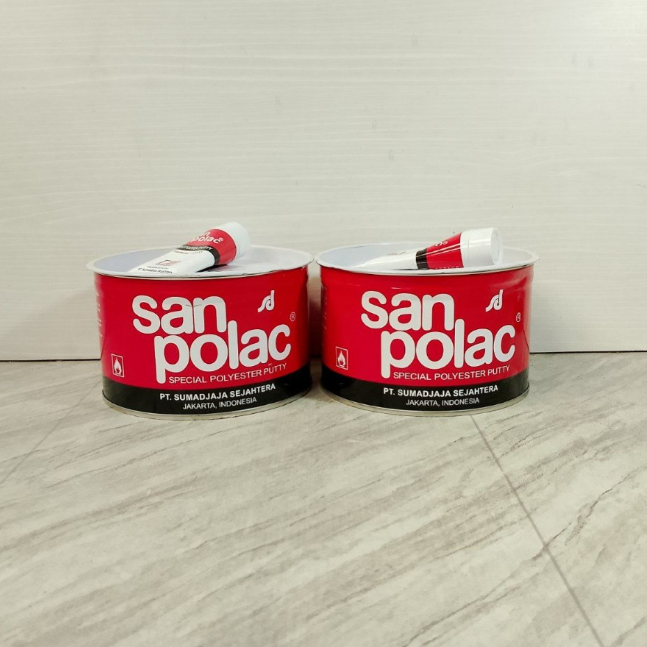 Jual Dempul Putty Merk Sanpolac 1Kg 1Kilo Plus Hardener Kayu Besi ...