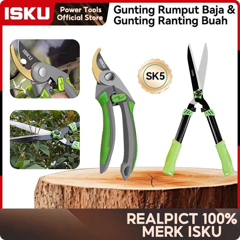 Jual ISKU Gunting Rumput Taman Gunting tanaman gunting pangkas daun ...