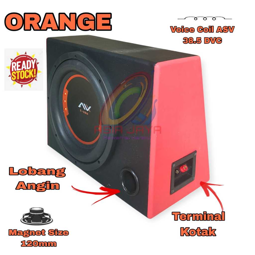 Jual Paket Combo Subwoofer AVX Z-GEN 12 Inch Double Coil Orange Plus ...