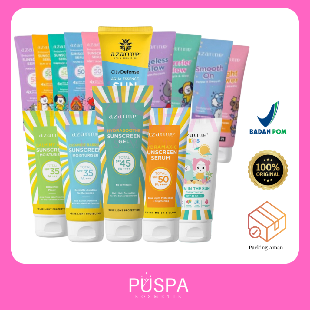 Jual Puspa Azarine Sunscreen Wajah | Sunscreen Badan | Sunscreen Anak ...