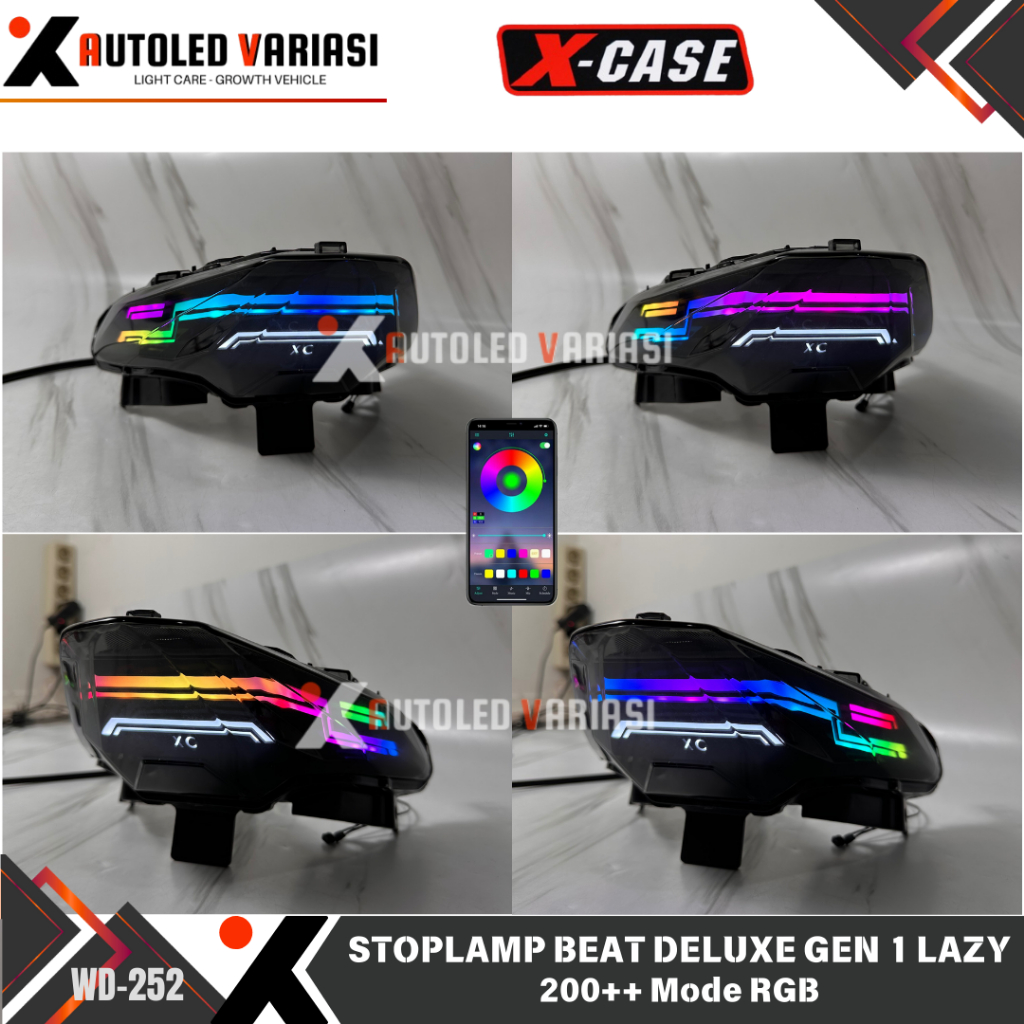 Jual Stoplamp Beat Deluxe Street Gen 1 Lazy RGB 255 mode Aplikasi ...