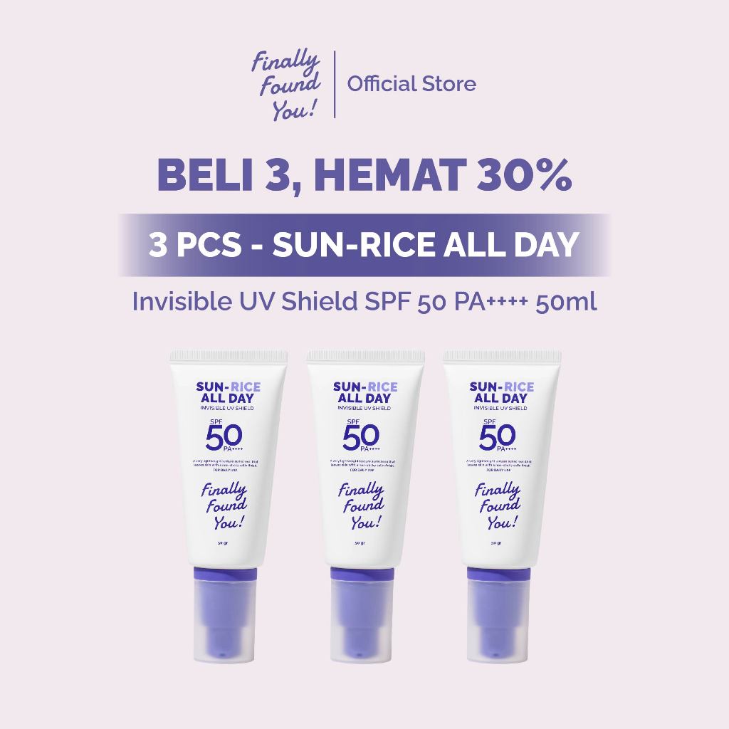 Jual Finally Found You!: Triple pack Sunscreen SUN-RICE ALL DAY ...