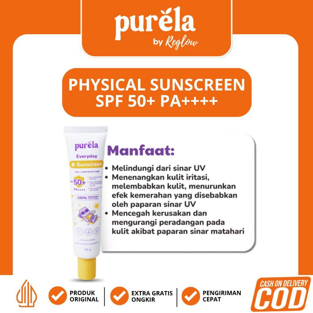 Jual Purela Physical Sunscreen SPF 50+ (PA ++++) | Shopee Indonesia