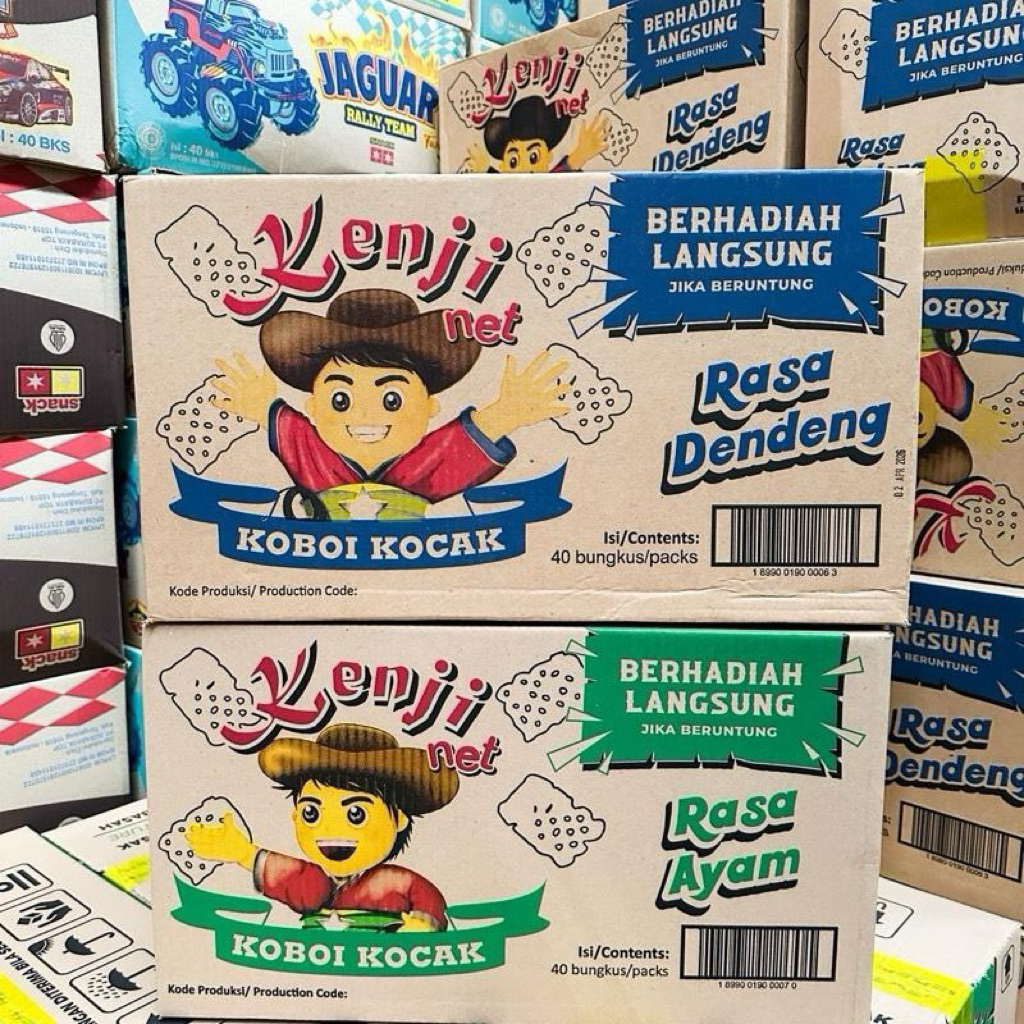 Jual KENJI SNACK ISI 40PCS RASA AYAM & DENDENG Gurih Crunchy Asin Manis ...