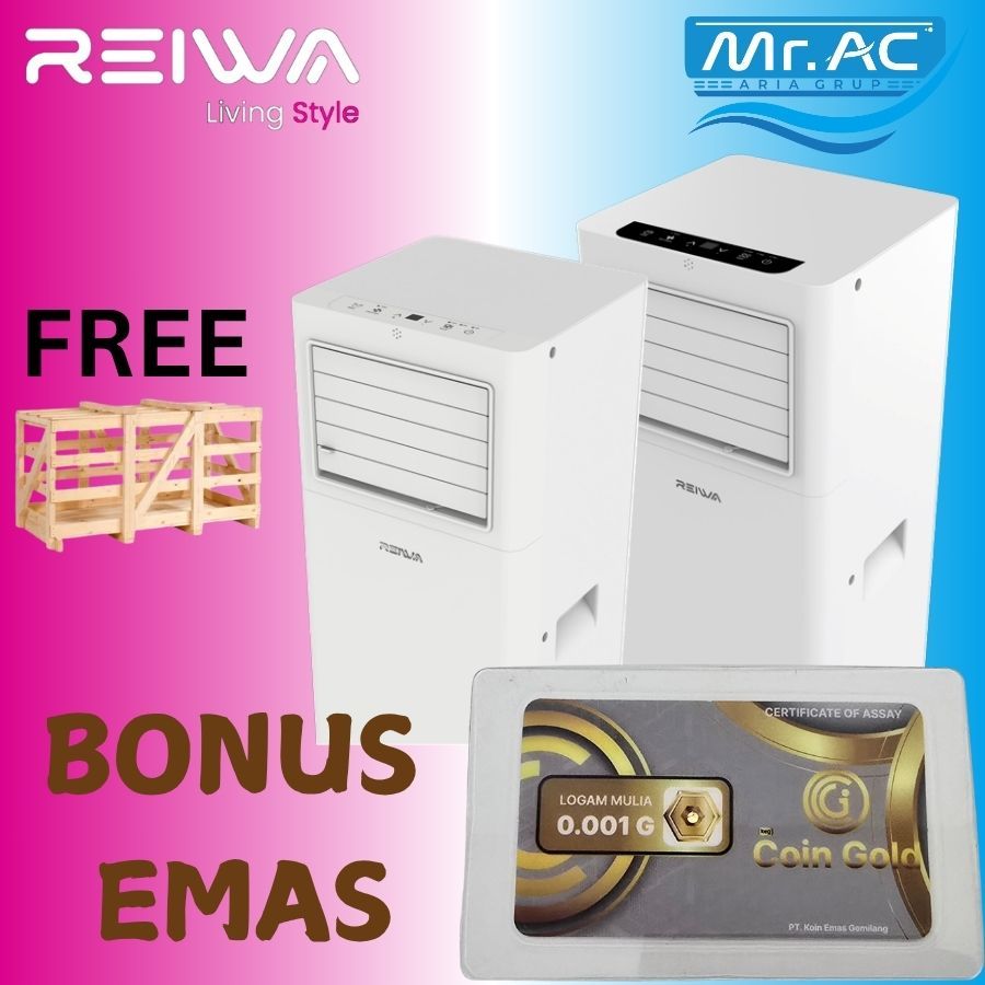 Jual AC PORTABLE REIWA AC MURAH TAMPA PIPA REIWA PORTABLE 1PK AC ...