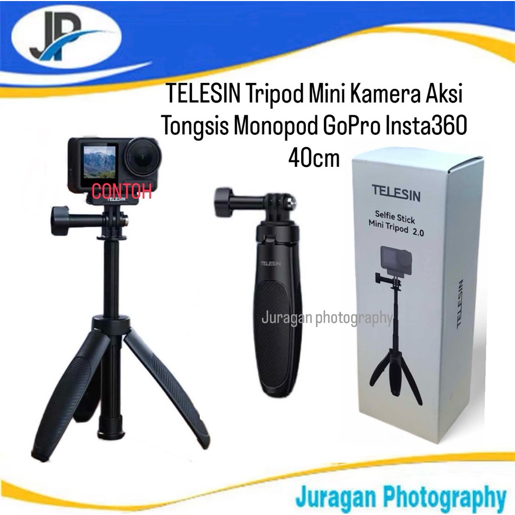 Jual Promo TELESIN Tripod Mini Kamera Aksi Tongsis Monopod GoPro Insta360 40cm - S1-MNP-01 ...