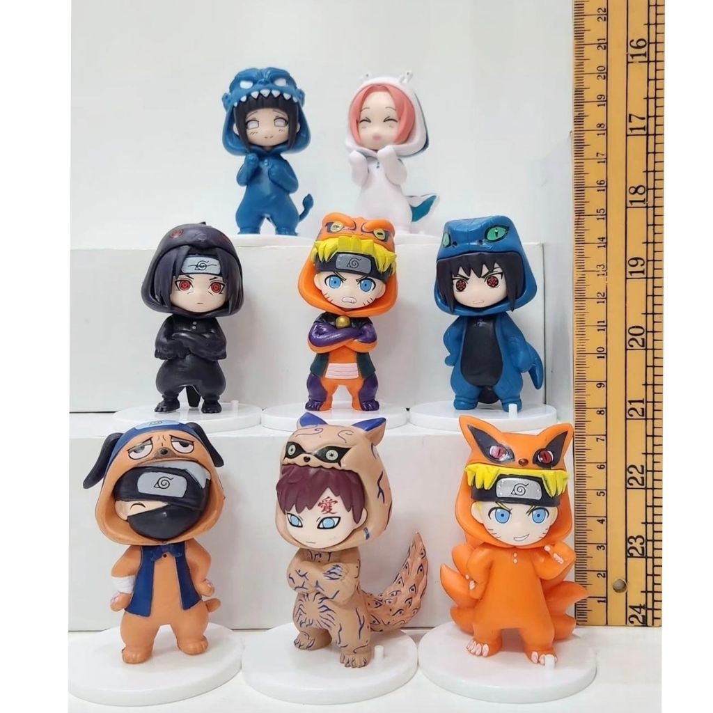 Jual Action Figure 1 Set isi 8 Pcs Figure Chibi Naruto Cosplay Anime ...