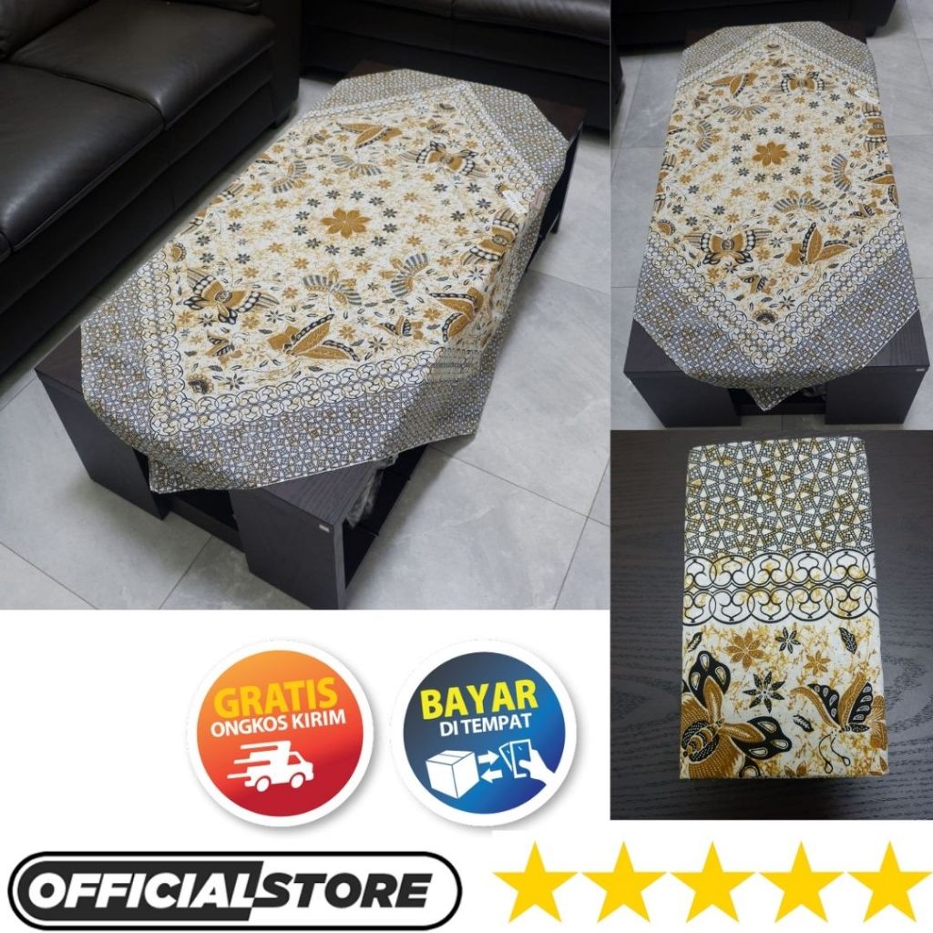 Jual Taplak Meja Ruang Tamu Batik Set Persegi Empat Kotak Panjang ...
