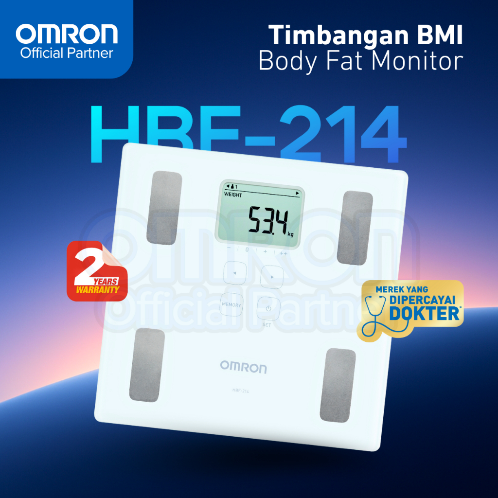 Jual Timbangan Badan BMI Visceral Body Fat OMRON HBF214 | Smart Digital ...