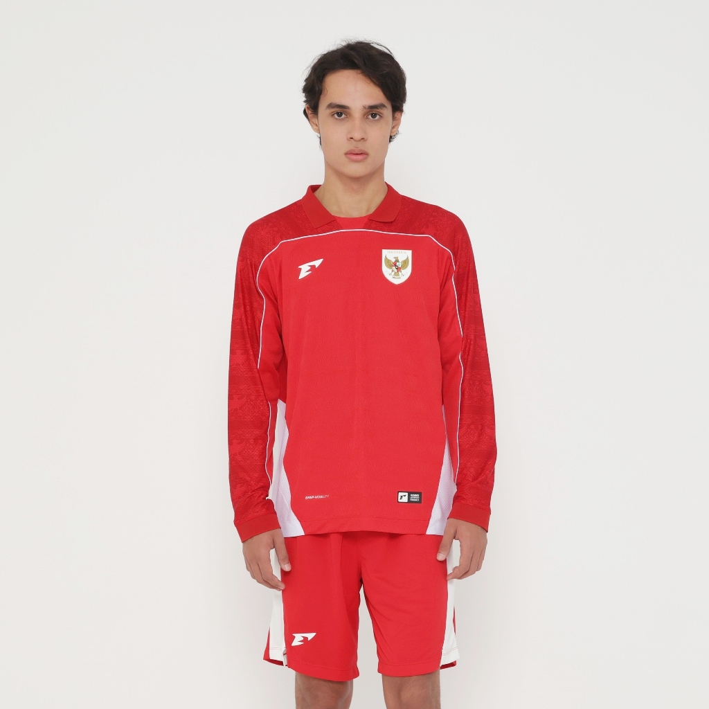 Jual Erspo Timnas 2025 Jersey Replica Home LS Men Red White | Shopee ...
