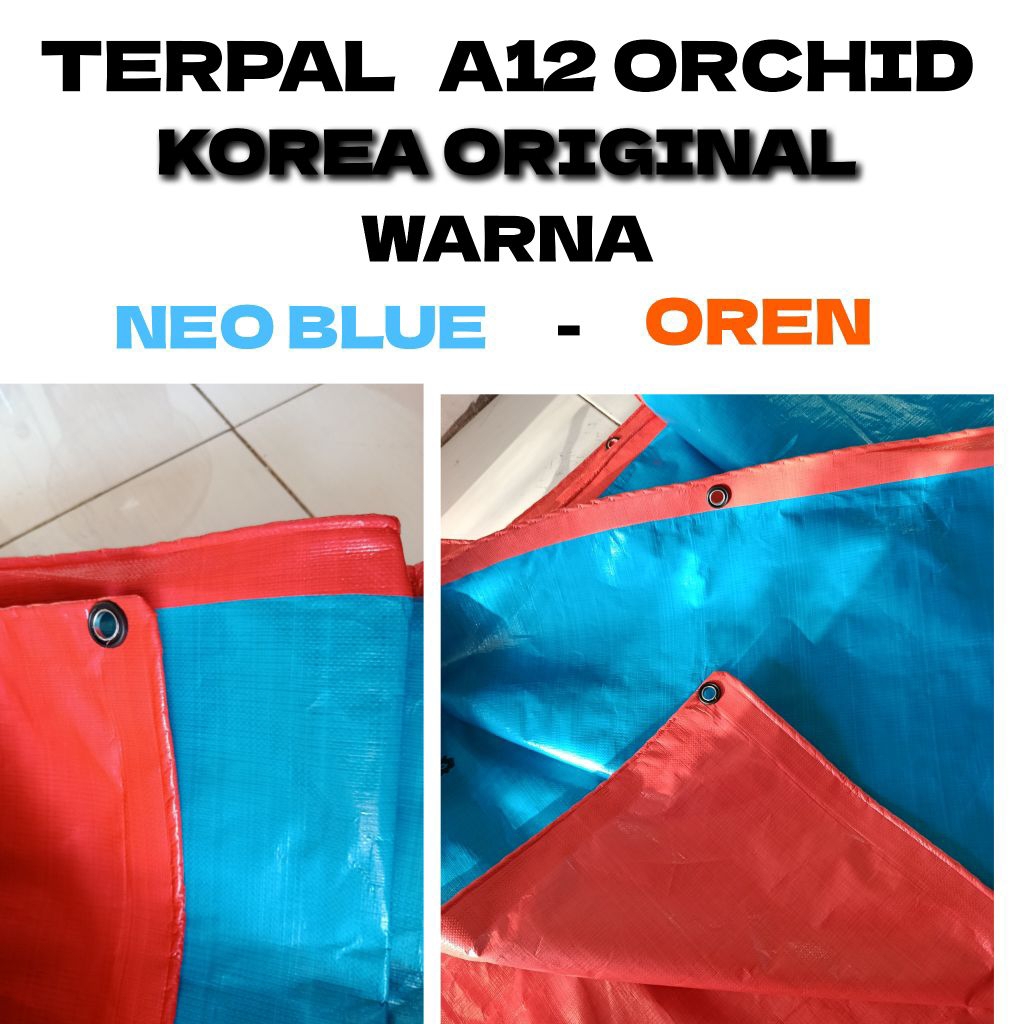 Jual Terpal Tebal A12 Orchid Korea Original Warna Neo blue_ Oren Siap ...
