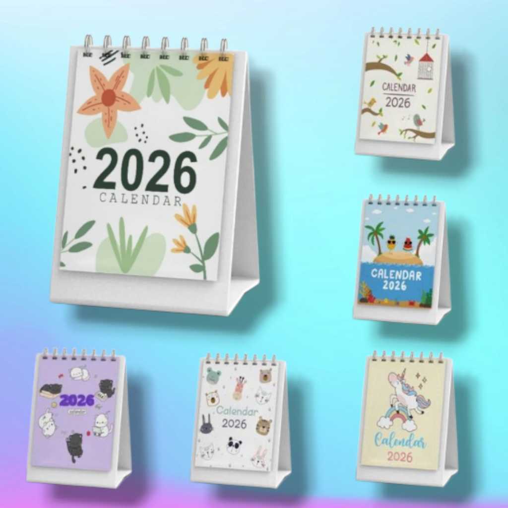 Jual KALENDER 2026 / KALENDER MEJA MINI AESTHETIC / KALENDER KANTOR ...