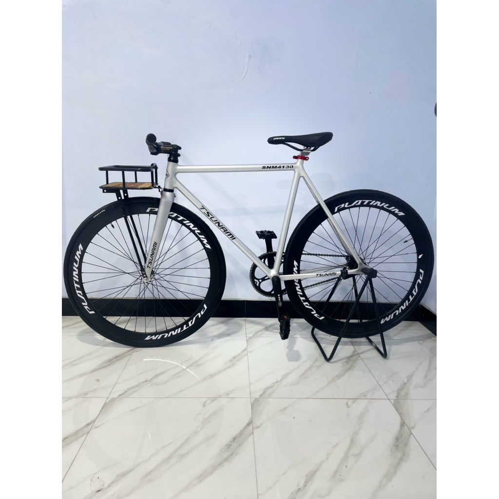 Jual Fixie tsunami 4130 warna Silver | Shopee Indonesia