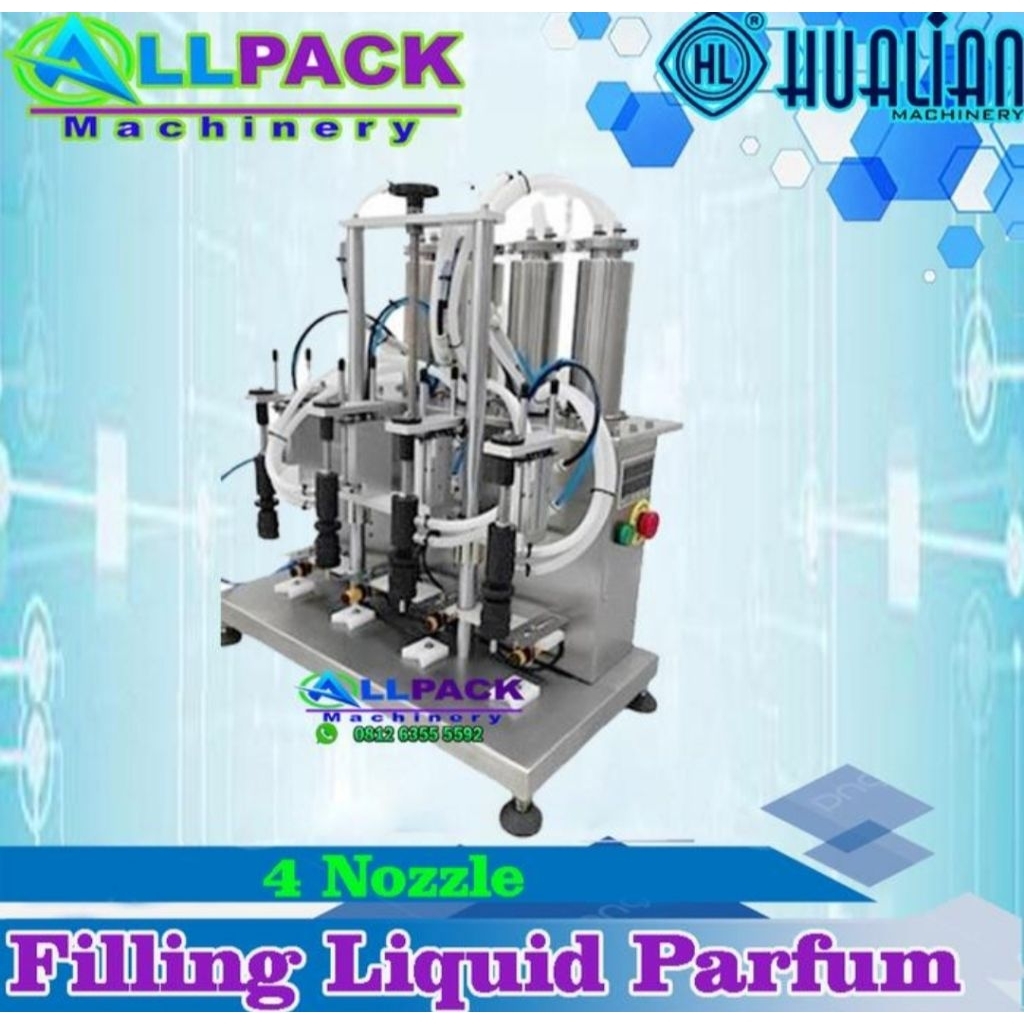 Jual mesin filling parfum 4 nozzel alat pengisian cairan parfum ...