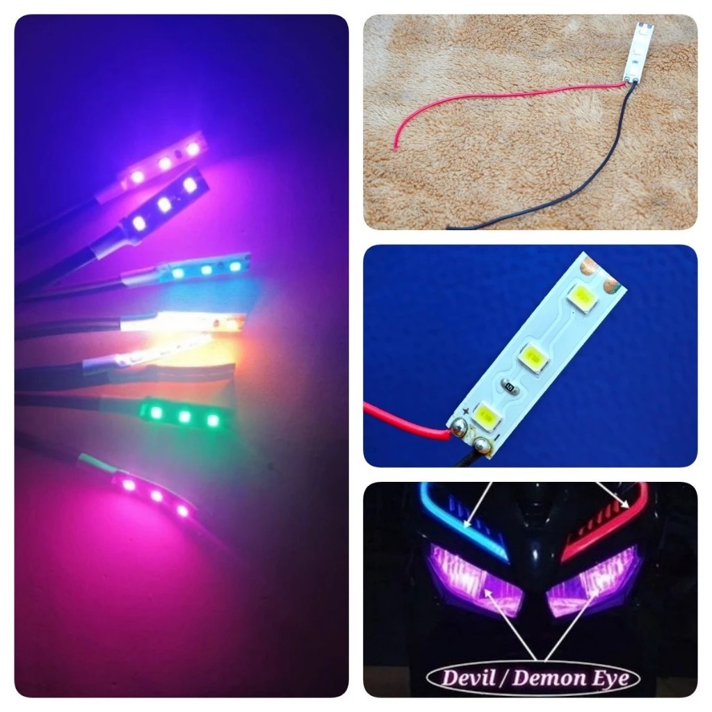 Jual LED DEMON 3 MATA titik devil eyes lampu motor mobil 12 volt 12v ...