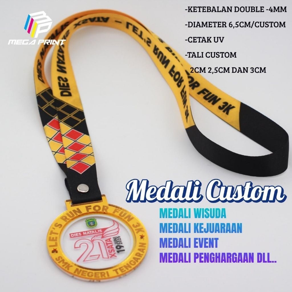 Jual custom medali mendali akrilik lanyard akrilik custom penghargaan ...