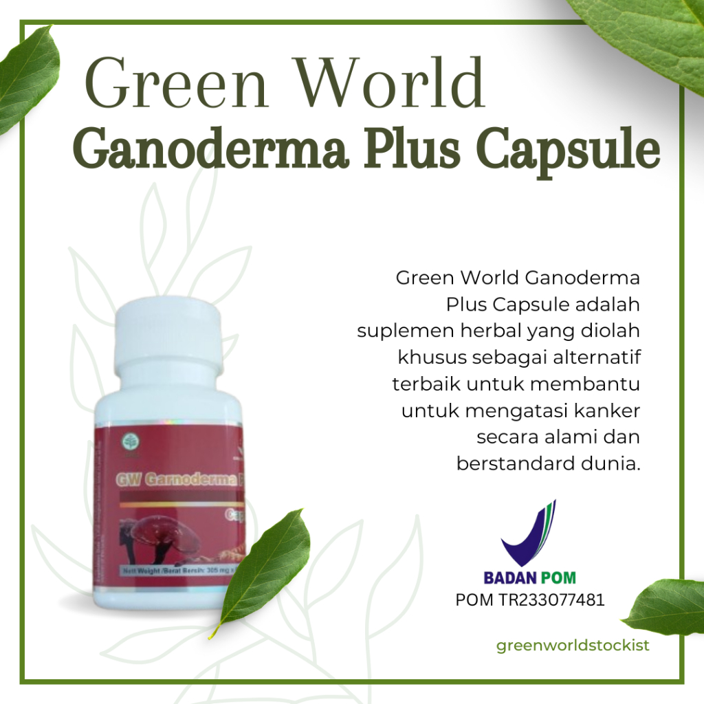 Jual Green World Ganoderma Plus Capsule – Herbal Premium untuk Imun ...