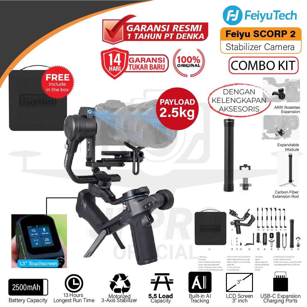 Jual Feiyu SCORP 2 Standard / Combo Kit Gimbal Stabilizer Camera FeiyuTech Garansi Resmi ...