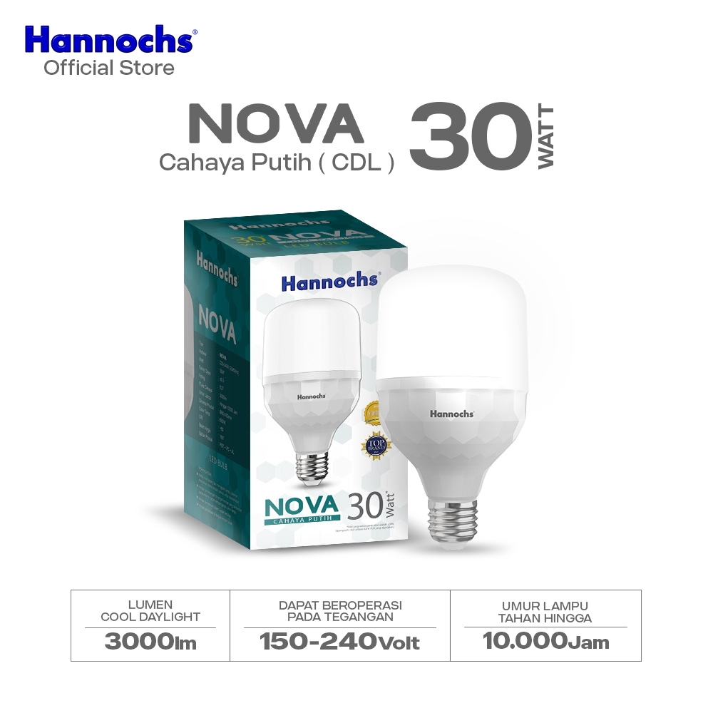 Jual Hannochs Lampu Bohlam LED Nova 30W Cahaya Putih | Shopee Indonesia