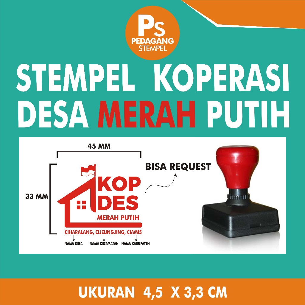 Jual STEMPEL KOPERASI DESA MERAH PUTIH | Shopee Indonesia