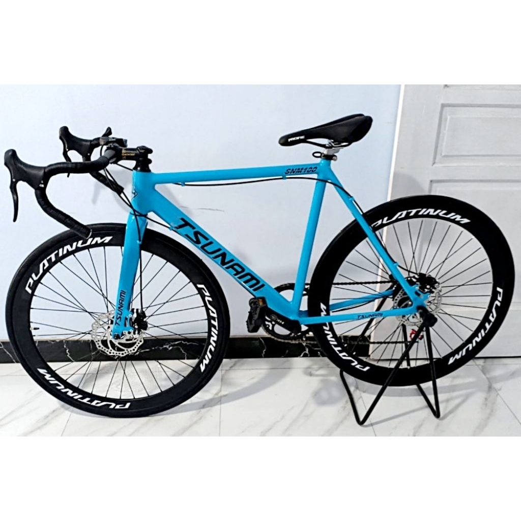 Jual Sepeda Balap / Roadbike 700c Model Tsunami Snm 100 Warna Biru ...