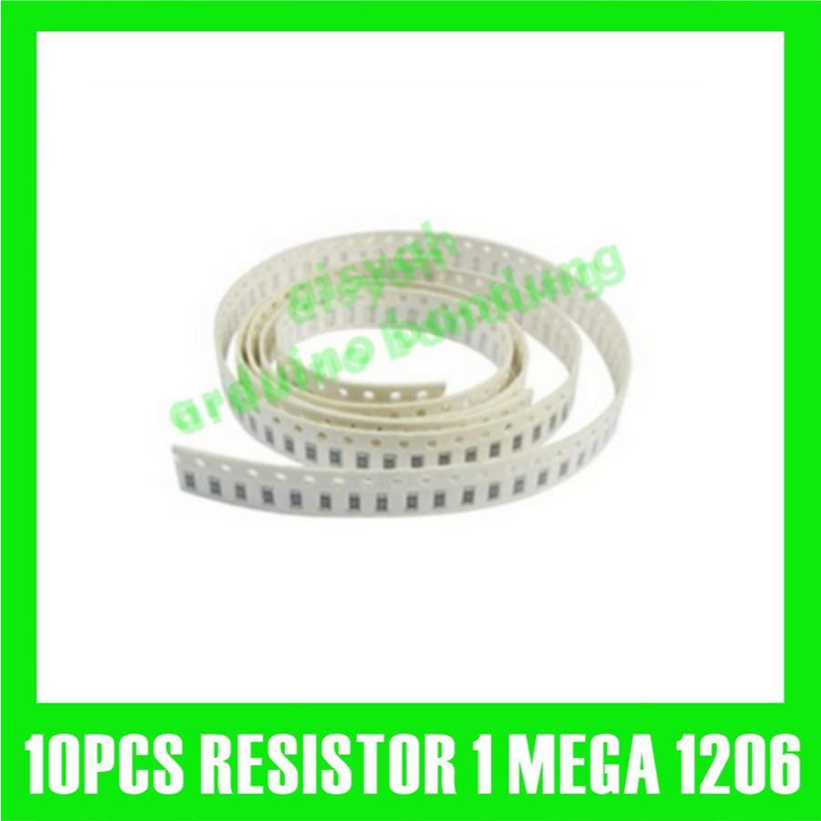 Jual 10pcs resistor 1M ohm 1206 smd chip 1 MEGA ohm tolerance 1% 1 ...
