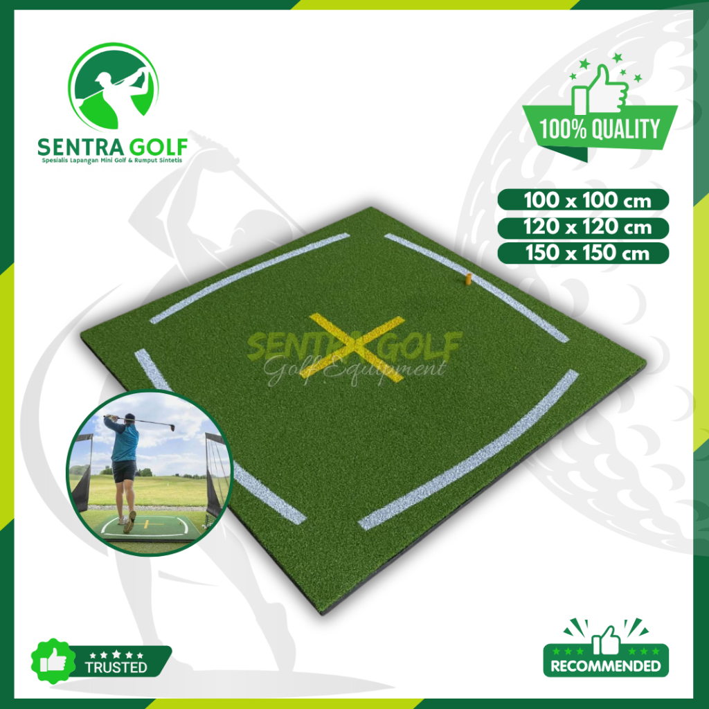 Jual (100x100 cm) Karpet Driving Golf + Garis Bantu / Alas Pukul Bola ...