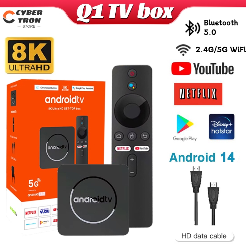 Jual Android Tv Box Q1 Android14.0 8K SmartTV Box Allwinner H313 4GB ...