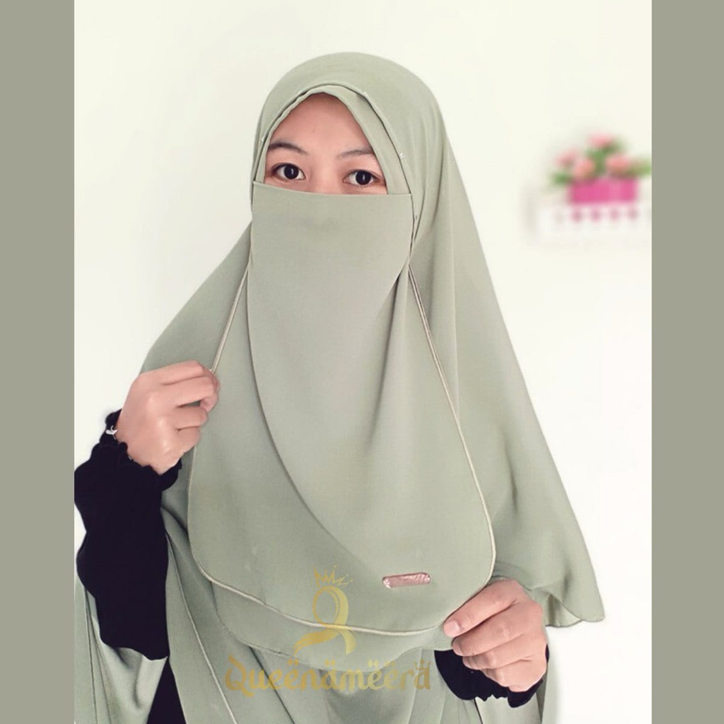 Jual CADAR TALI polos 2 layer tanpa jahitan bawah mata | cadar ceruty babydoll | cadar niqob by ...