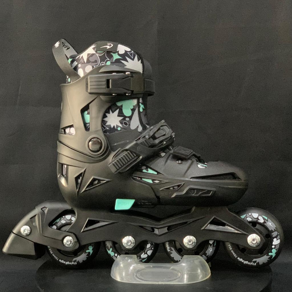 Jual Sepatu Roda Inline Skate Anak Flying Eagle New Nacht Black ...