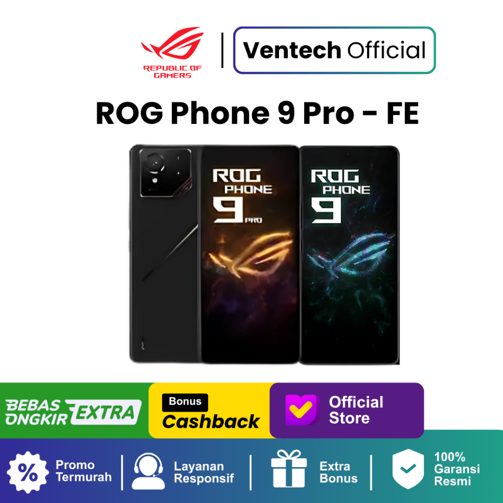 Jual Asus ROG Phone 9 Pro FE [24/1TB 16/512GB 12/512GB 12/256GB] Black ...