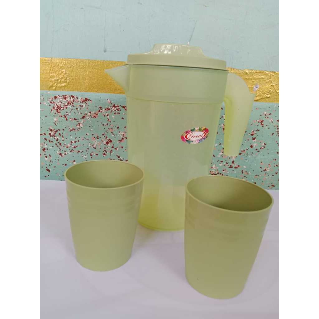 Jual Eskan Teko Plastik 3 in 1 Teko Set teko 1 Liter | Shopee Indonesia