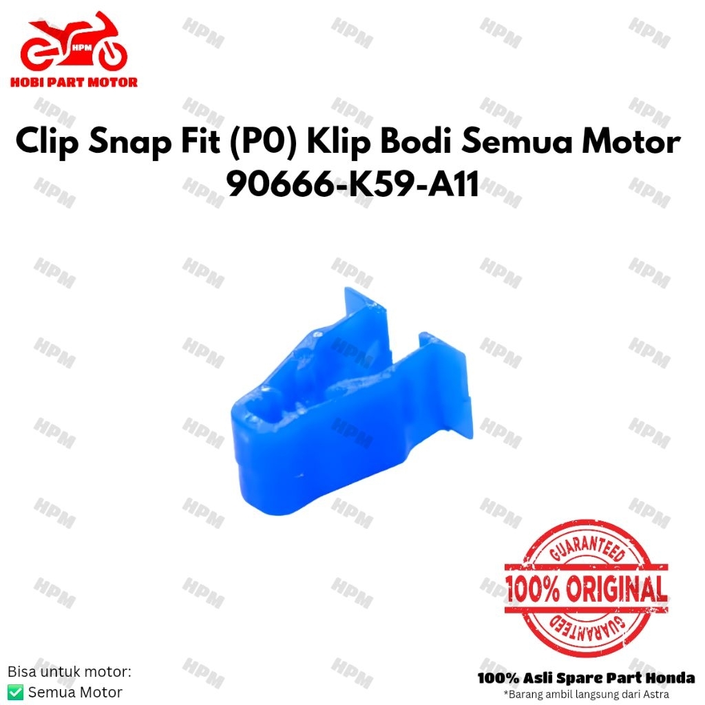 Jual Clip Snap Fit (P0) Klip Bodi Body Motor Biru beat vario scoopy ...