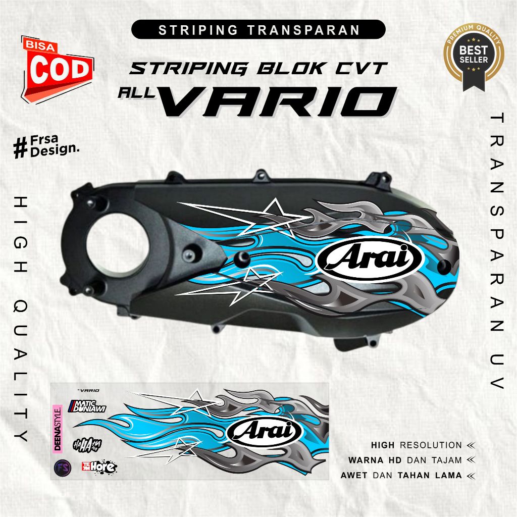 Jual Sticker CVT Transparan Honda VARIO Motif Api | Shopee Indonesia