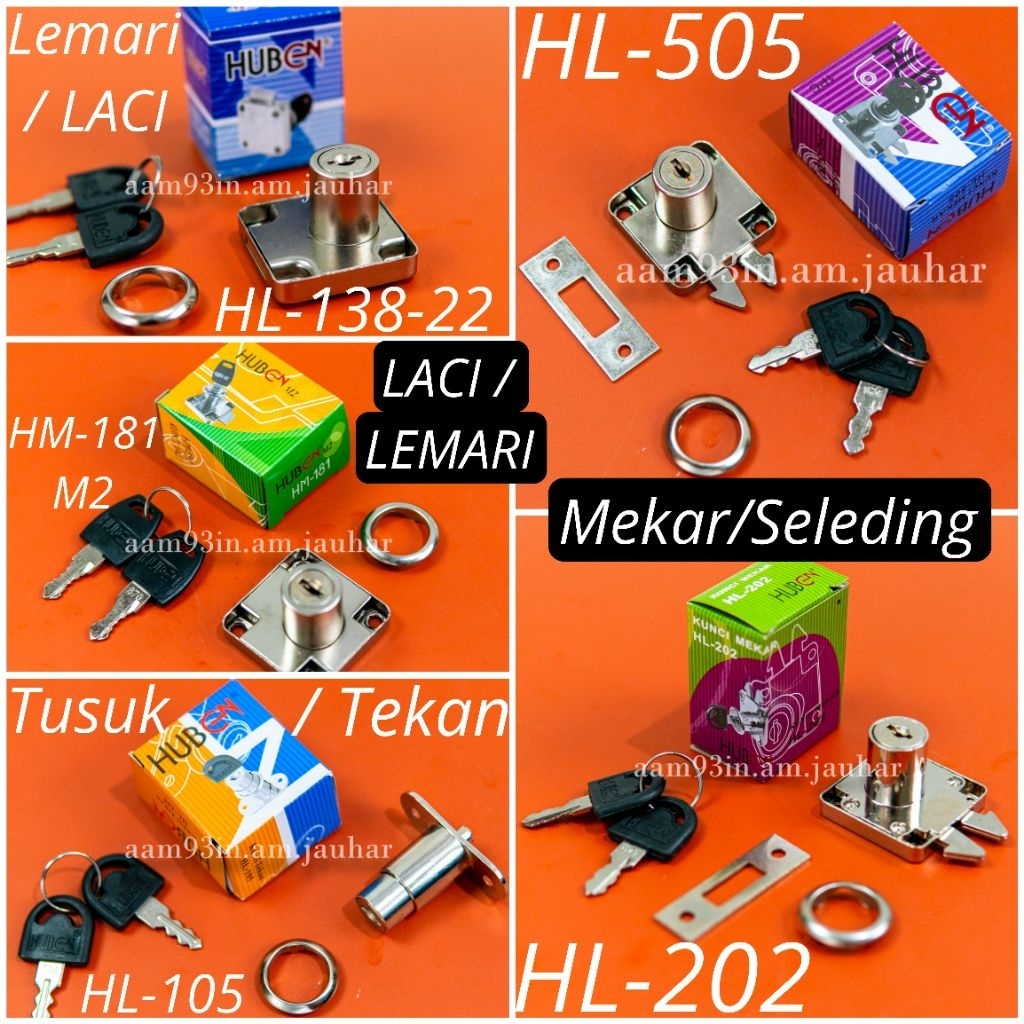 Jual Kunci Laci / Lemari / Kicenset / Loker / Etalase / Peti / Sangkar / Kandang / Geser ...