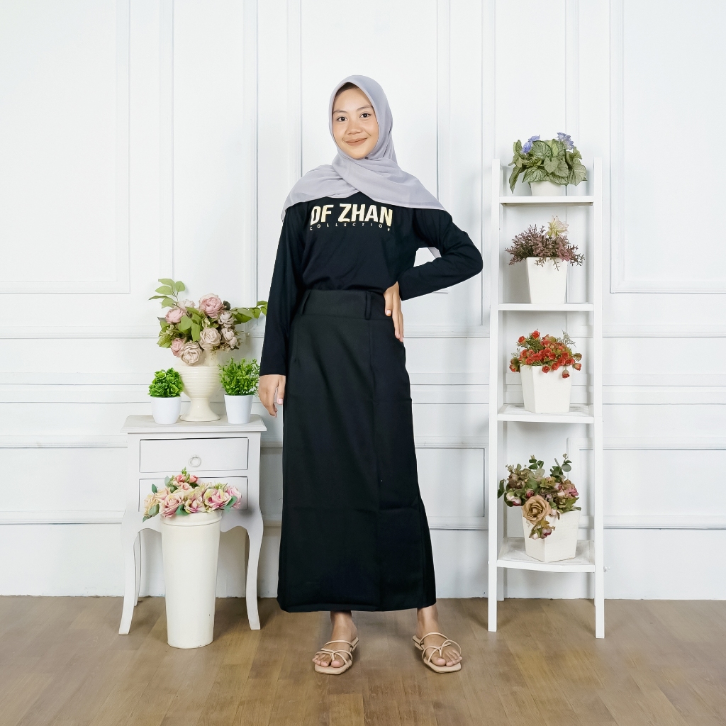 Jual Rok Span Kerja Model Terbaru Bahan Semi Woll Premium Ukuran ...