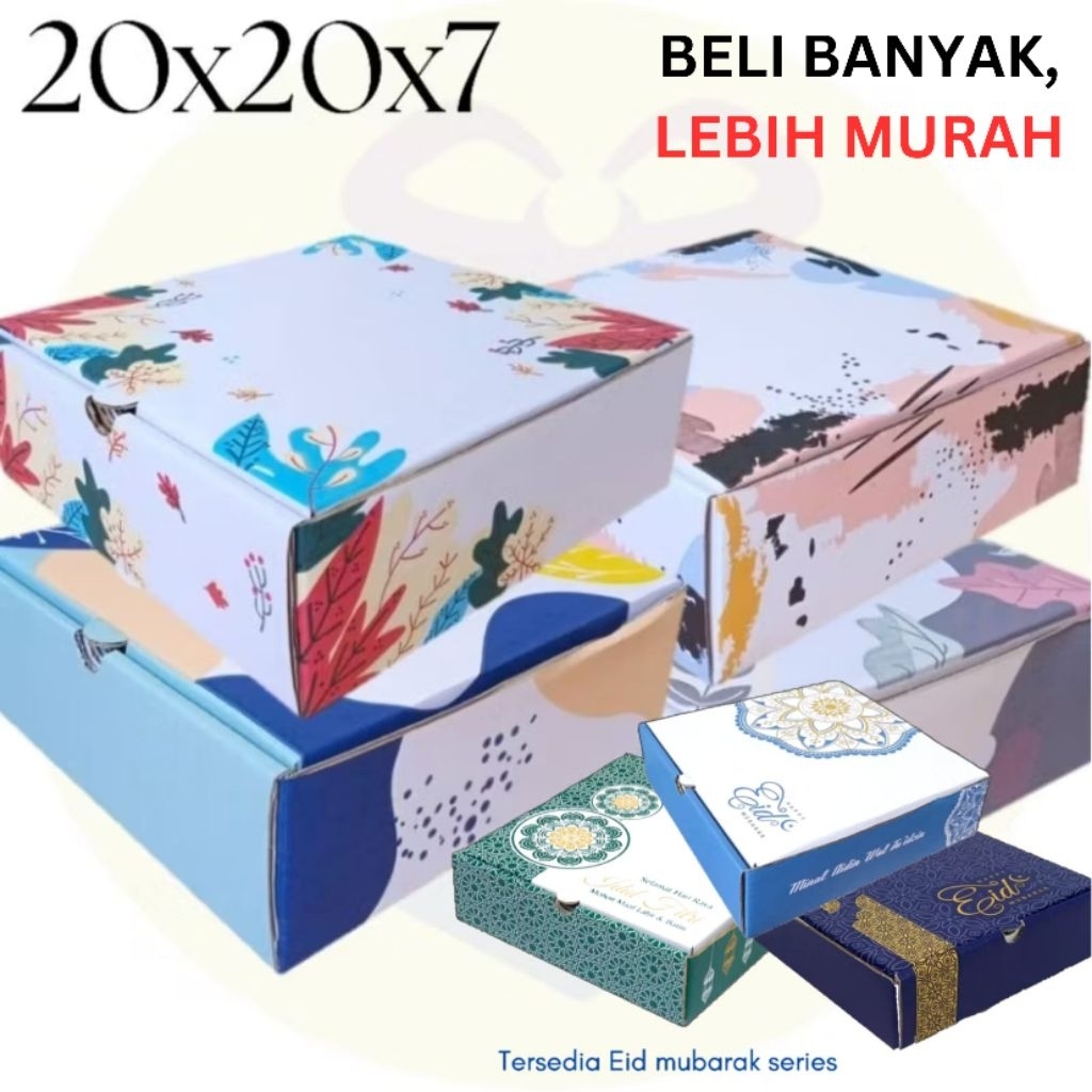 Jual Box kado uk. 20x20x7cm/gift box/box pizza/box motif | Shopee Indonesia