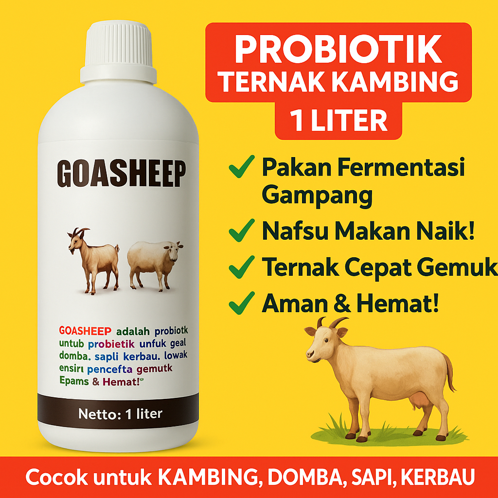 Jual Probiotik Kambing 1 Liter – GOASHEEP Fermentasi Pakan Ternak Hemat ...