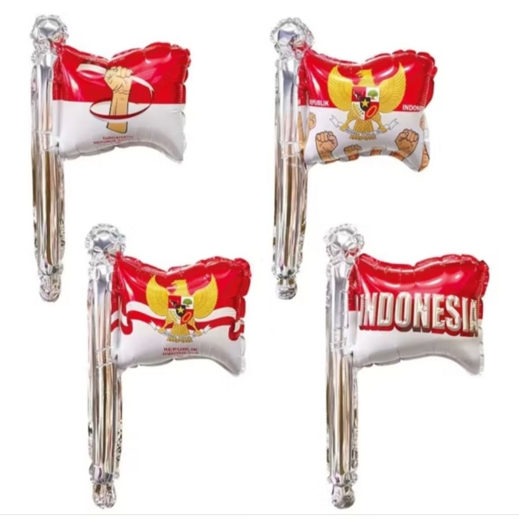Jual Balon Foil Bendera Merah Putih Gengam Tangan Untuk Memeriahkan Hut ...