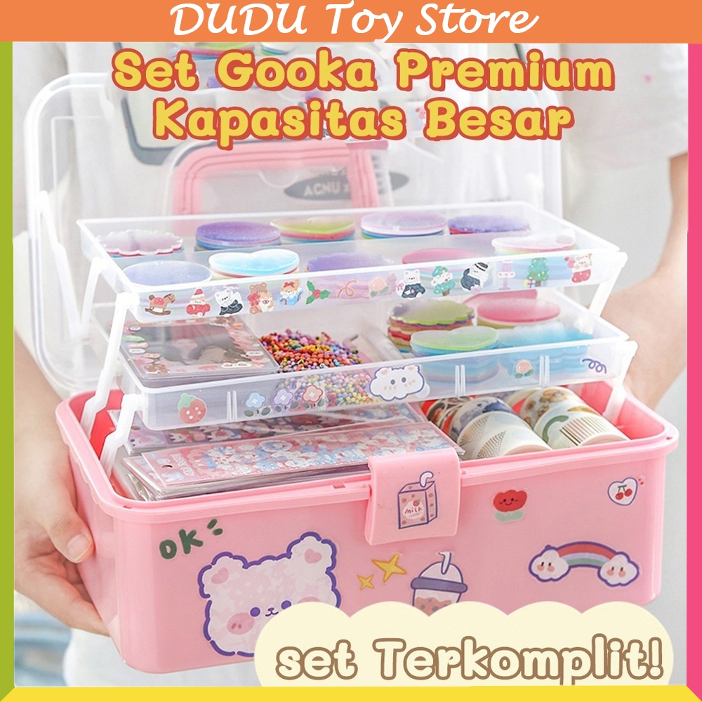 Jual DUDU Gooka Set DIY Gantungan Kunci Akrilik Guka Set Kartu Stiker ...