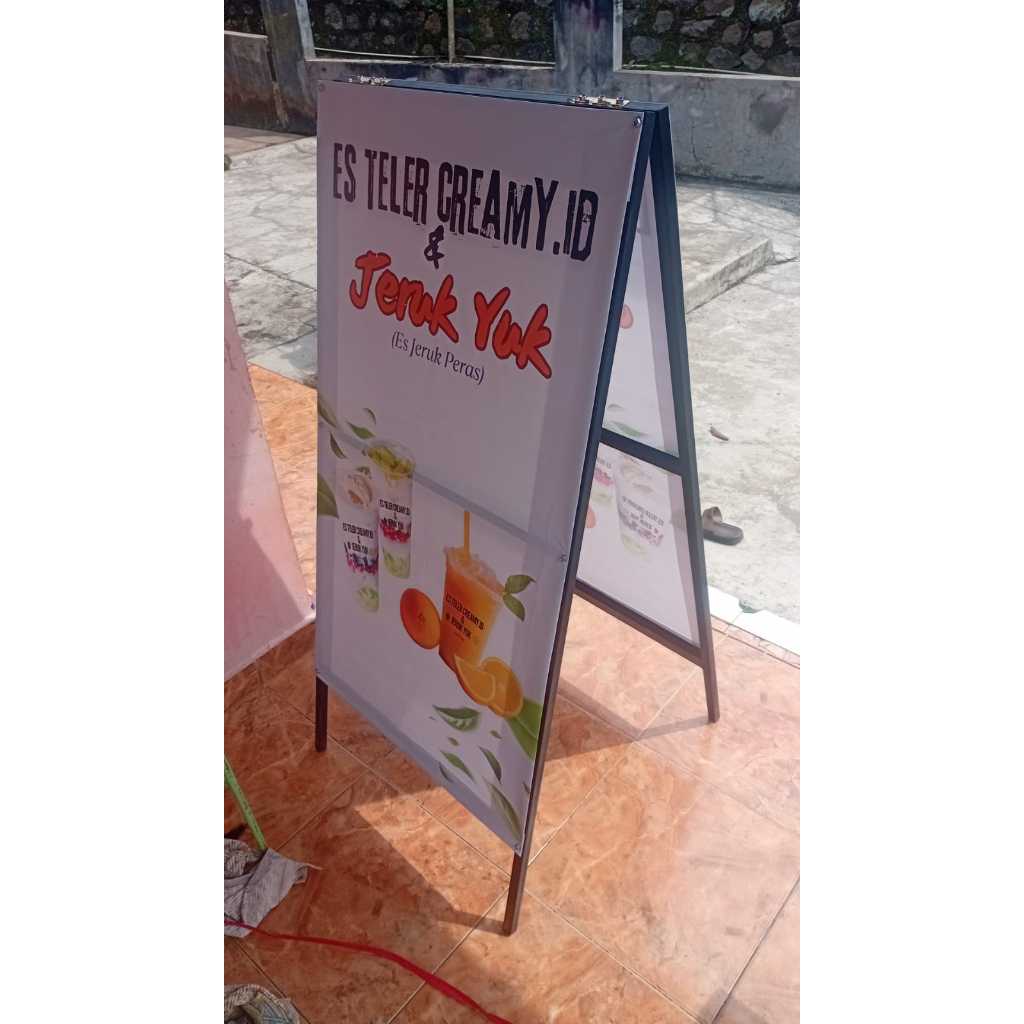 Jual STAND BANNER BESI LIPAT 2 SISI ANTI KARAT KOKOH ANTI ANGIN BAHAN ...