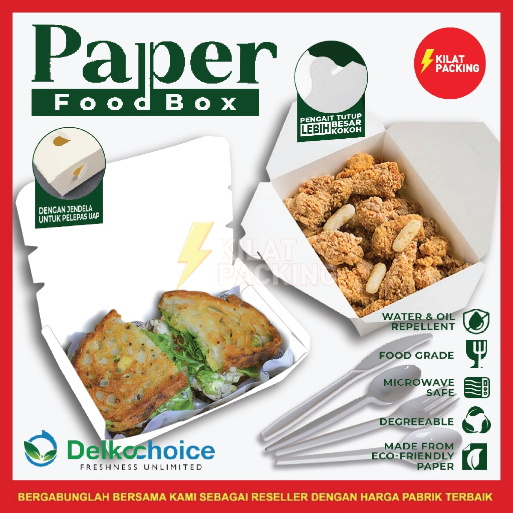 Jual Rice Box / Lunch Box Takeaway Box Kemasan Makanan Foodpail Box ...