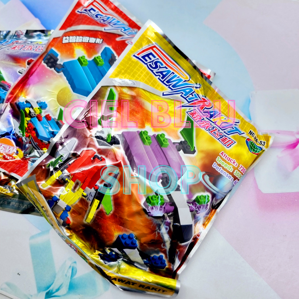 Jual Mainan Pesawat Robot Rakit Sachet | Shopee Indonesia